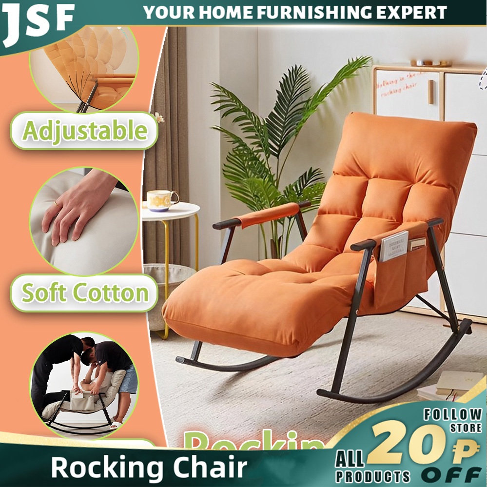 ⭐Ready Stock⭐Rocking Chair Ergonomic Sofa Lounge Chair Lazy Sofa chair ...