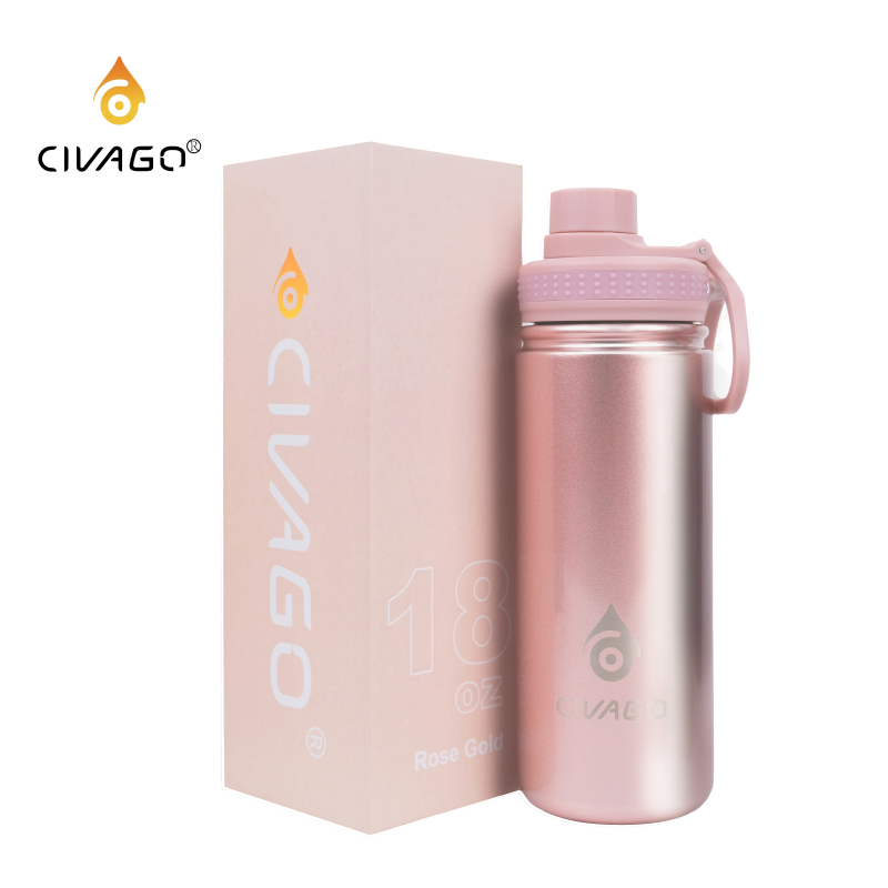 CIVAGO（18oz/22oz/32oz) Tumbler Wide Mouth with Cap Lid Vacuum Insulated ...