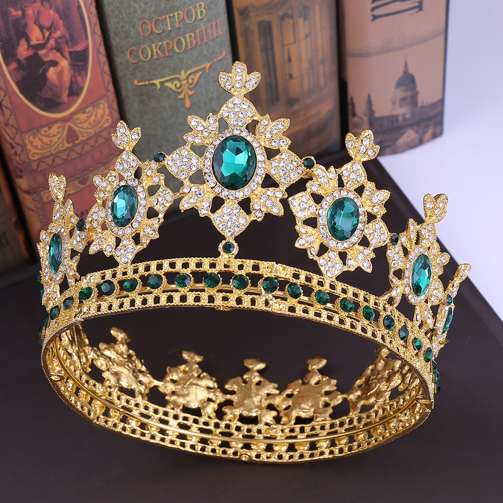 Philippines Ready Stock Colorful Diamond Luxurious Crown Large Round ...