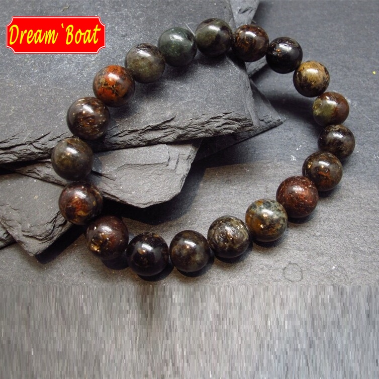 Biotite(Golden Black Mica) Natural Crystal Bracelet，Crystal Bead，Women ...