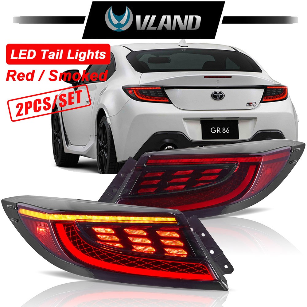 VLAND LED Tail lights For 2021 2022 2023 2024 Toyota 86 GR86 / Subaru ...