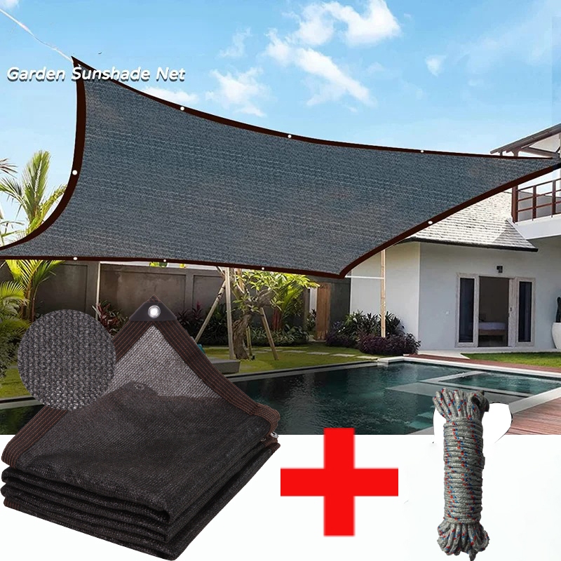 Cover 90% 12-pin Black Sunshade Net Anti-UV Sunscreen Sunblock Awning ...