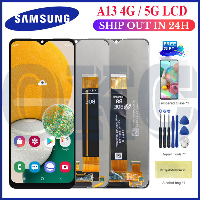 Original LCD For Samsung Galaxy A13 5G A136 A136B A136U LCD with Frame Display Touch Screen ...
