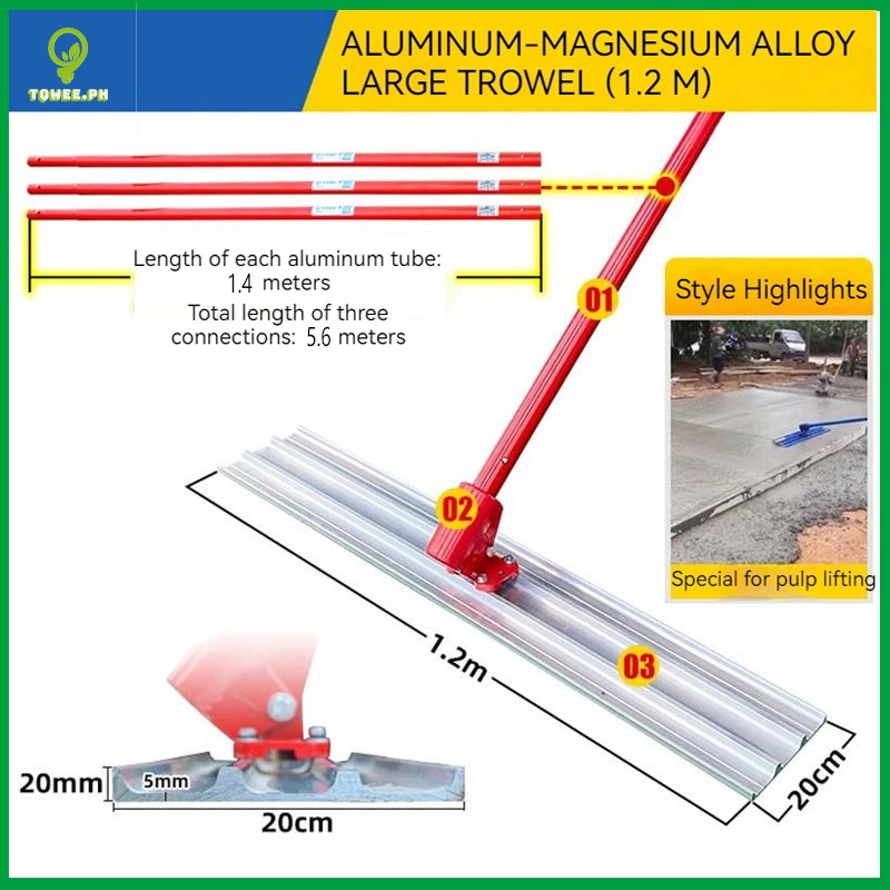 ZC 120*20cm Aluminun Magnesium Extra Long Steel Floor Float Ground Flat ...