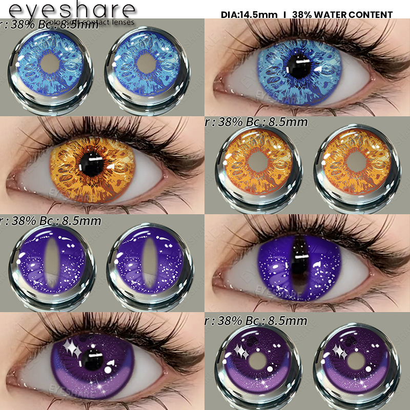 EYESHARE Color Contact Lenses For Eyes Anime Cosplay Colored Lenses ...