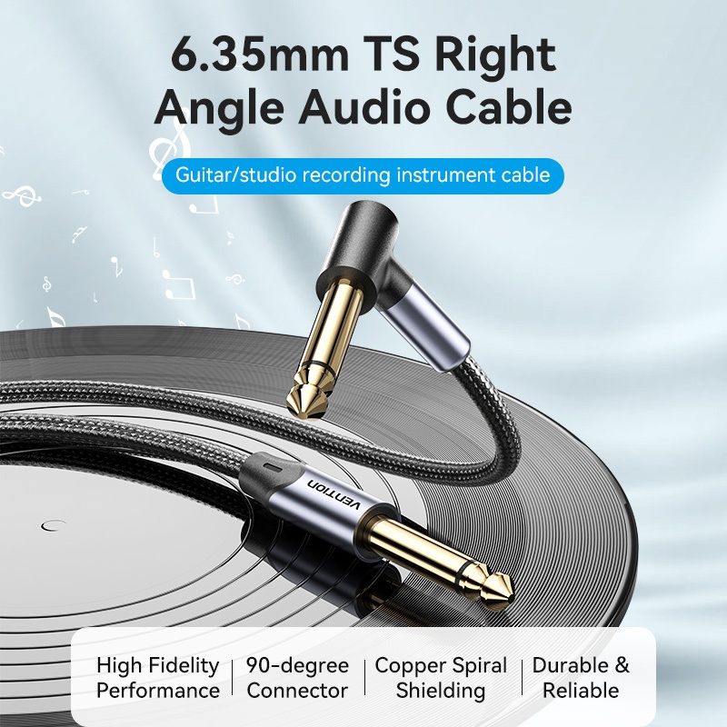 Vention 6.35mm Audio Cable 6.35mm to 6.35mm Right-Angled to Straight 6 ...