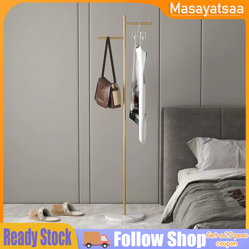 [HOT SALE] Bedroom Coat Rack Stand Simple Clothes Hanging Rack Marble ...