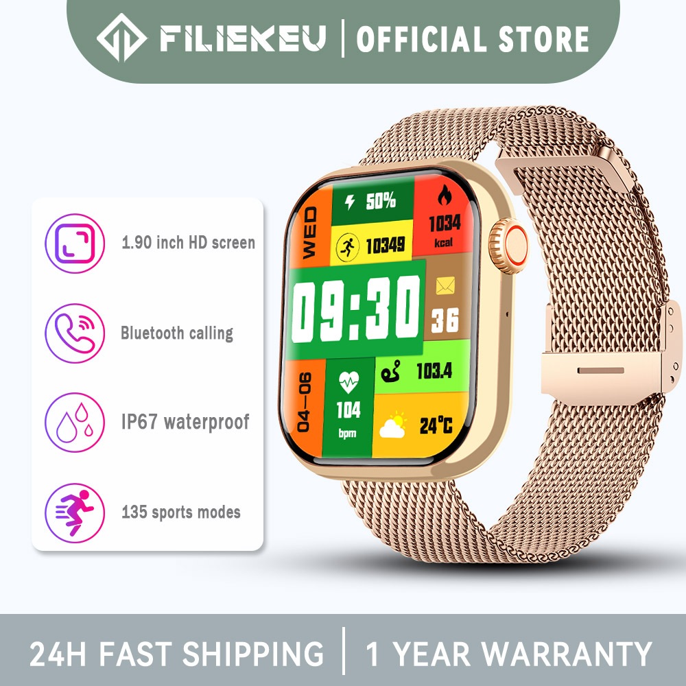 FILIEKEU Smart Watch For Men Blood Sugar And Multiple Health Monitor ...