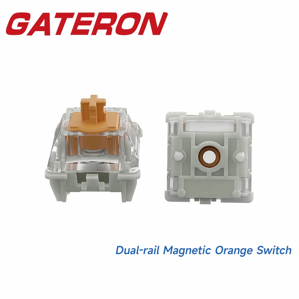 Gateron Dual-rail Magnetic Switch Orange Linear Hall Sensor RGB ...