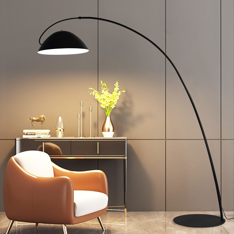 Black Gold Floor Lamps with 360° Rotatable Arm，3-Color Industrial Tall ...