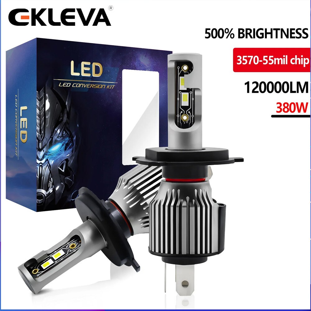 EKLEVA 2PCS LED Car Headlight H1 H7 H8 H9 H11 Car Motorcycle Headlights ...