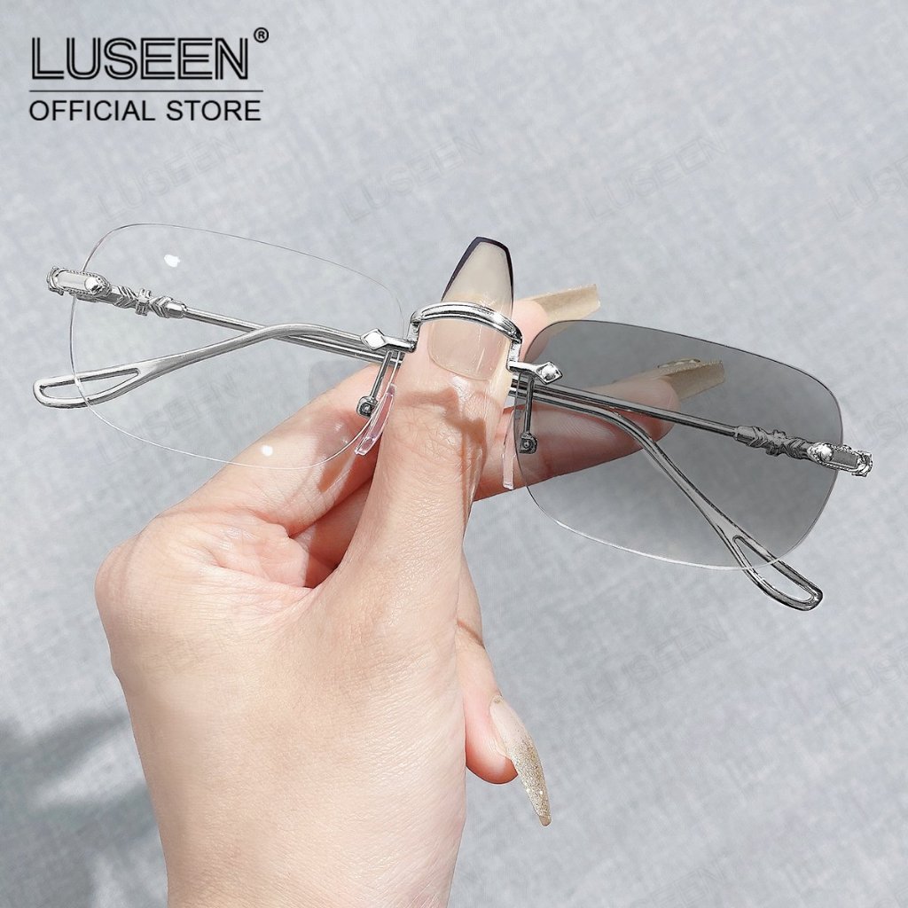 LUSEEN Eyeglass Photochromic Anti Radiation Eyeglasses For Women Men ...