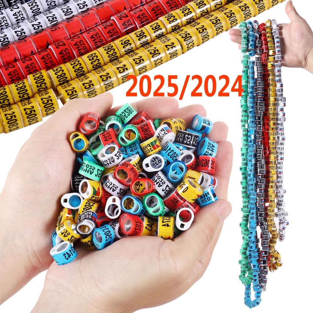 30Pcs Pigeon ring PHA PHIL 2025 Oval/Oblong 8mm Pigeons ring Parrots ...
