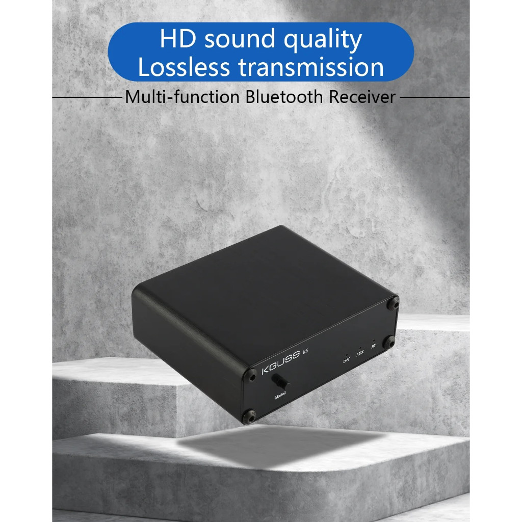 KGUSS K5 Bluetooth Audio receiver Bluetooth AUX Fiber input digital ...