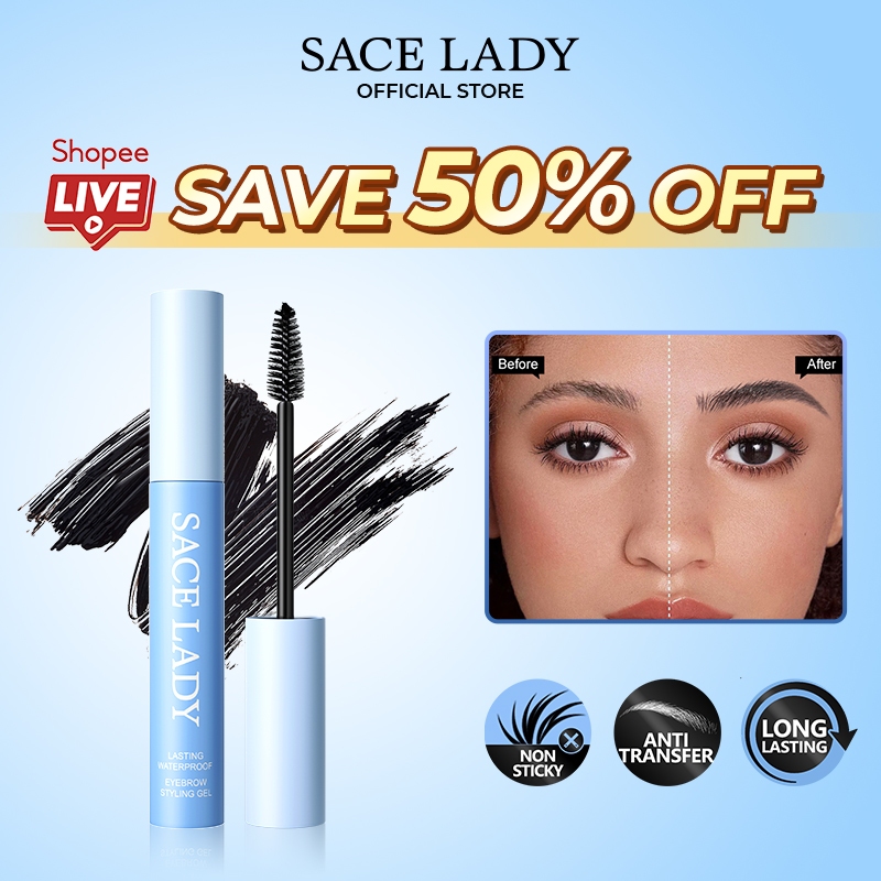 SACE LADY Liquid Eyebrow Soap With Brush Waterproof Brow Soap Eyelash ...