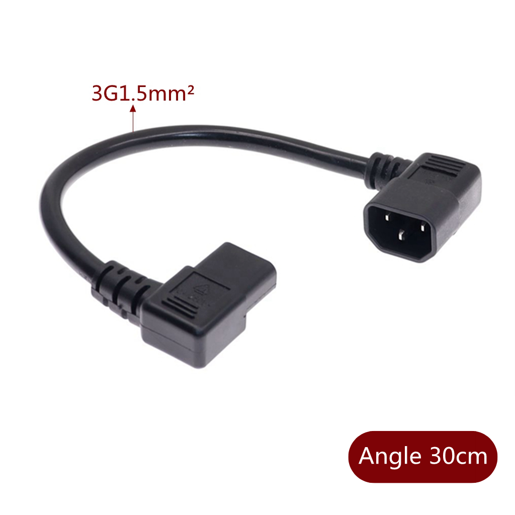 IEC60320 C13 Angle Converter Angle Extension Cable C13 to C14 PDU Angle Power Cables Male to ...