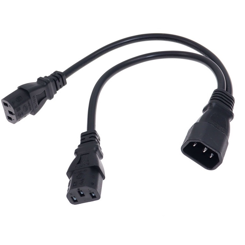 IEC60320 C13 Angle Converter Angle Extension Cable C13 to C14 PDU Angle Power Cables Male to ...