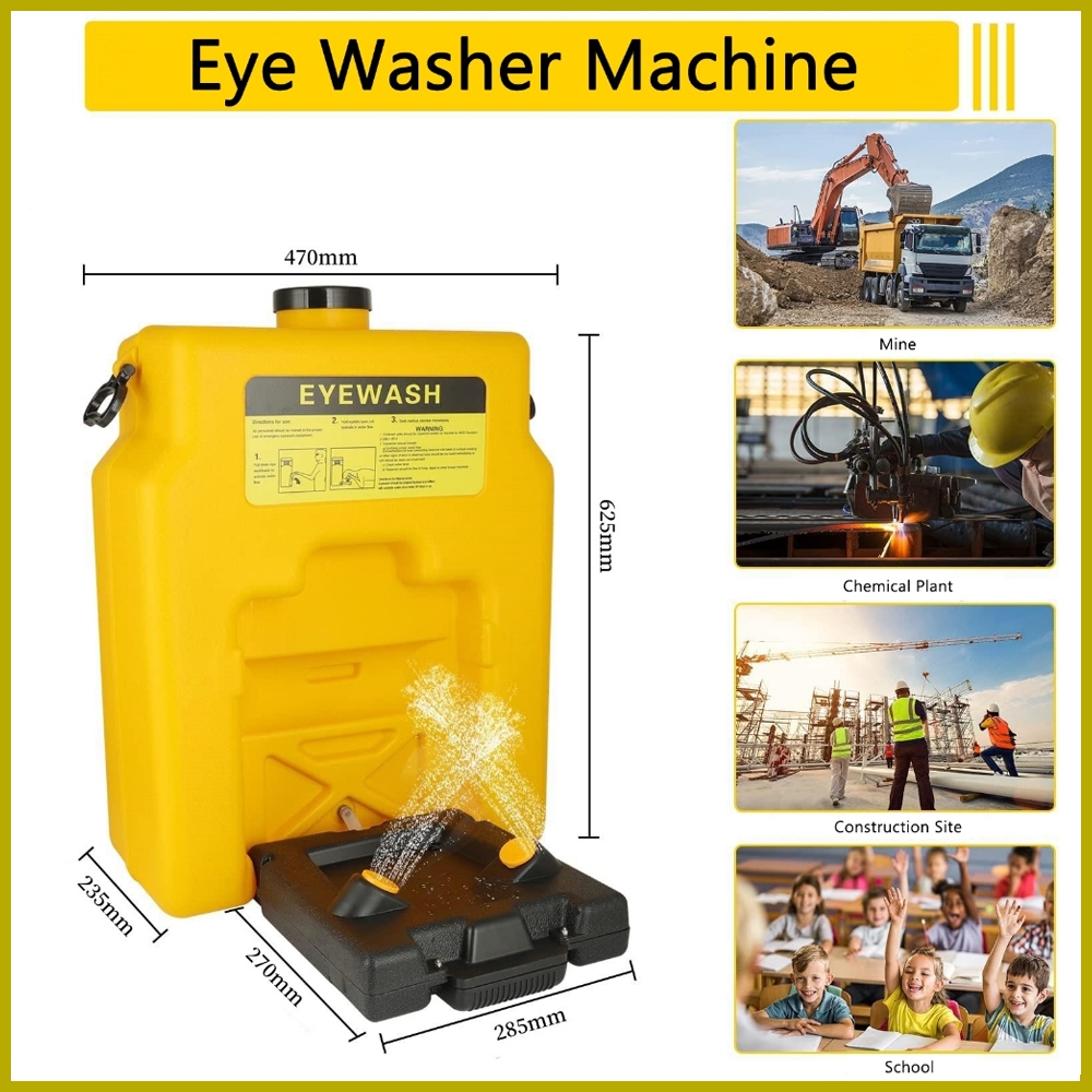 53L Eye Washer Machine Simple Double-Mouth Mobile Emergency Eye Washer ...