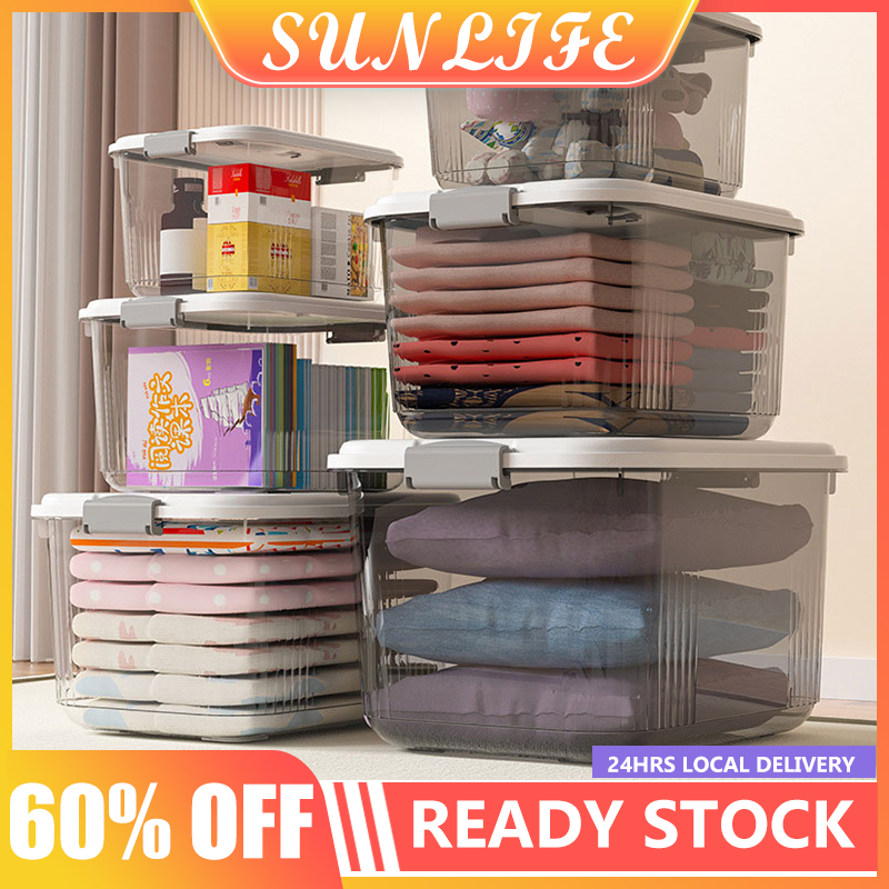 Sunlife Transparent Storage Box Large Capacity Snack Toy Book Cloth ...