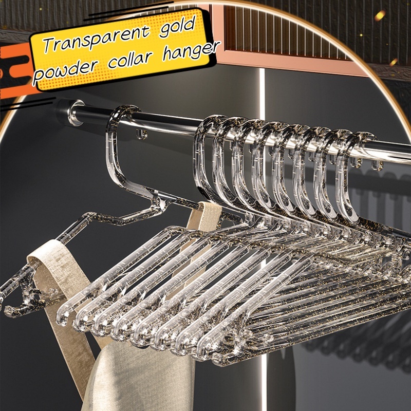 (Pack Of 10) Transparent PS Material Gold Powder Collar Protection ...