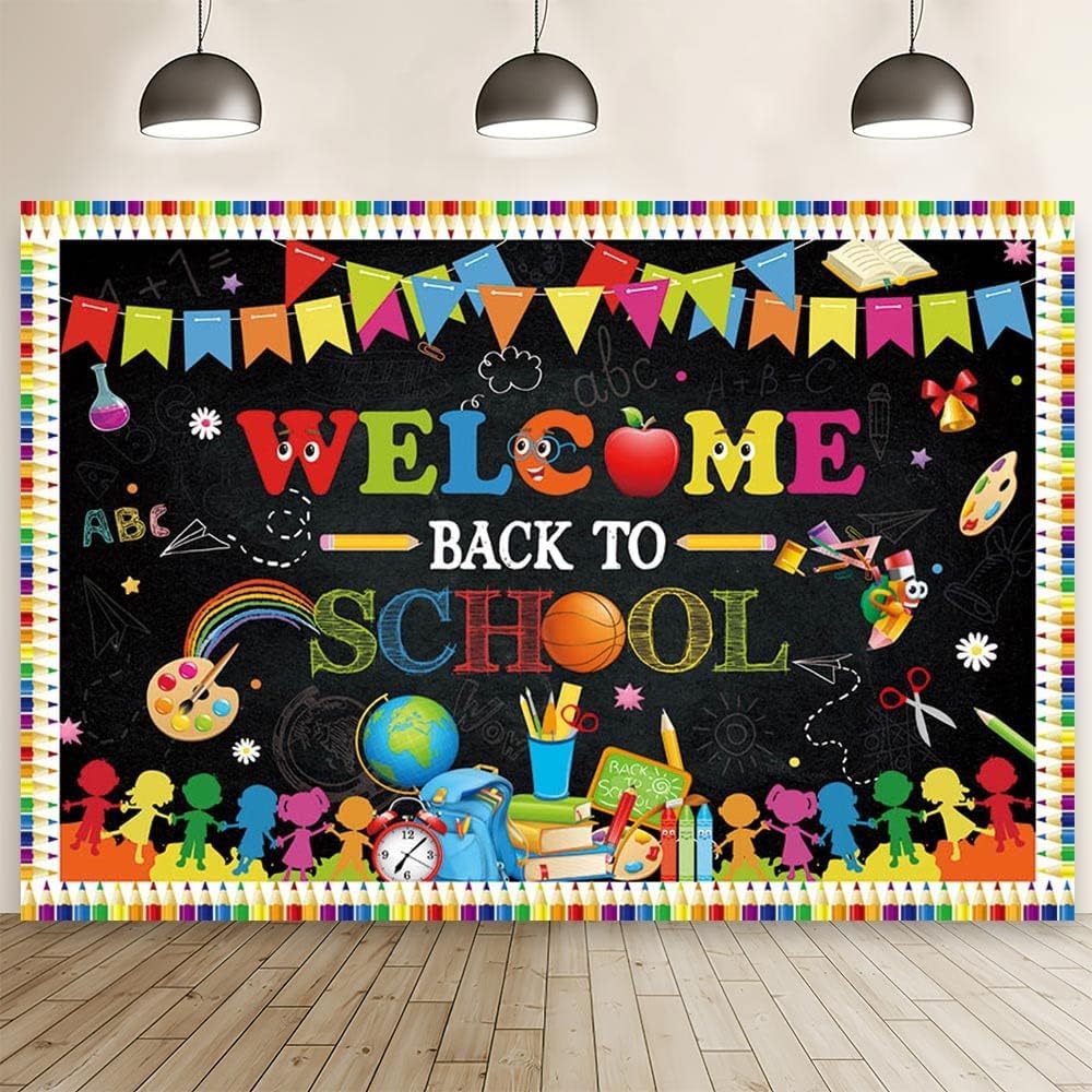 7x5ft Welcome Back to School Backdrop for Photography Kids First Day of ...