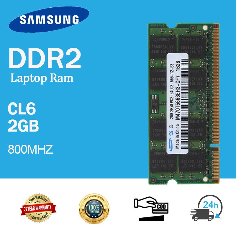 Ready Stock For Samsung 2GB DDR2 800Mhz 2Rx8 PC2-6400 200pin SODIMM ...