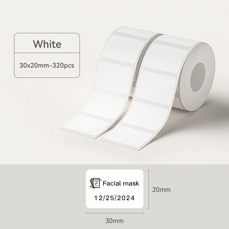 （2Rolls）Niimbot B21/B1/B3S Thermal Label Sticker Paper 20-50mm Printing Tag Commodity Price Tag ...