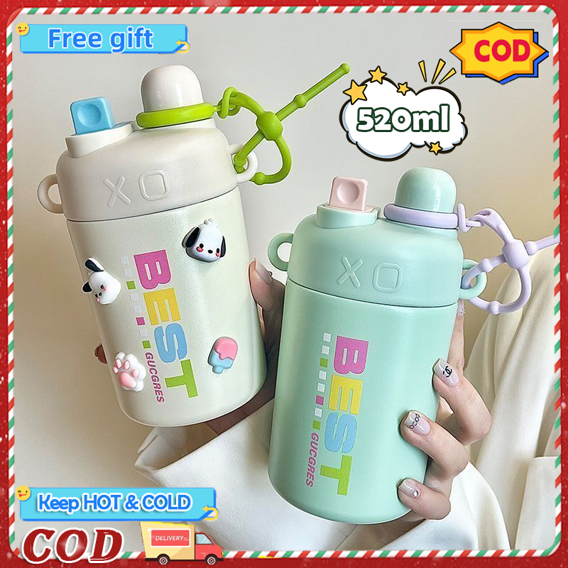 Thermos Flask Bottle Tumbler 520ml Thermos Flask Stainless Steel Cute ...