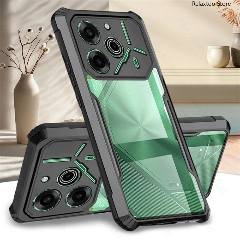 For Tecno Pova 6 Pro 2024 Case Acrylic Transparent Shockproof Cover Case Tecno Pova 6 Pova 6pro ...