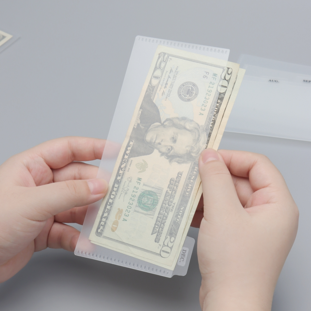 2 Sets Frosted PP Money Envelope Dividers Cash Envelopes Divider ...