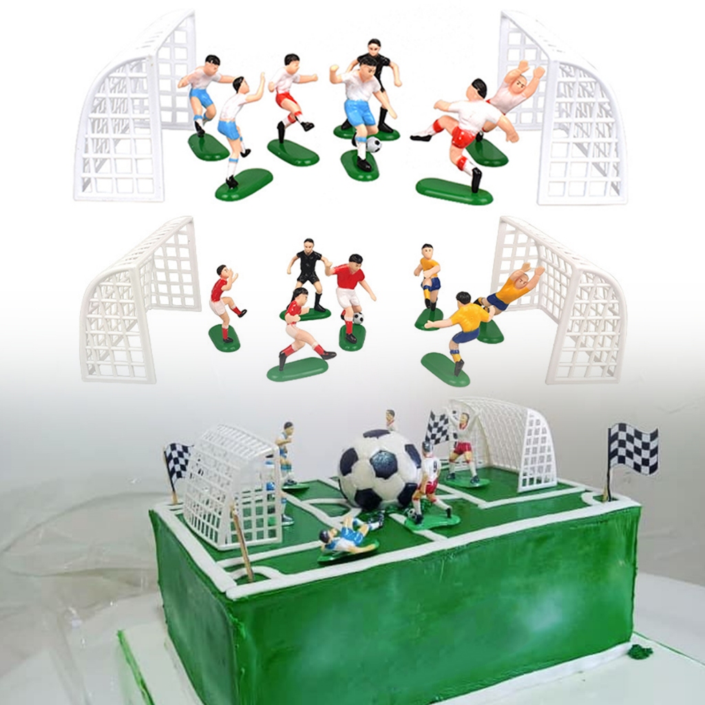 Birthday Cake Football Team Topper Decorations Soccer Players Referee ...