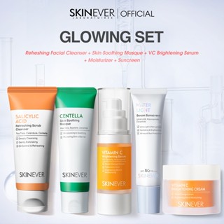 SKINEVER Skincare Set Refreshing Scrub Cleanser Salicylic Acid Serum ...