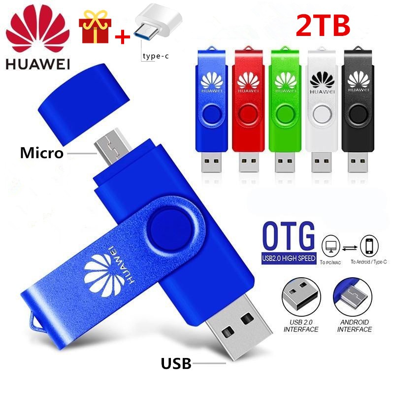 2TB High Speed Flash Drive 3in1 No OTG C-type USB 32GB 64GB 128GB USB ...