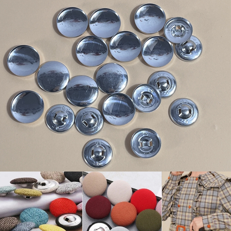 50sets/lot 16L-60L Fabric Covered Button Aluminum Base Round Bread ...