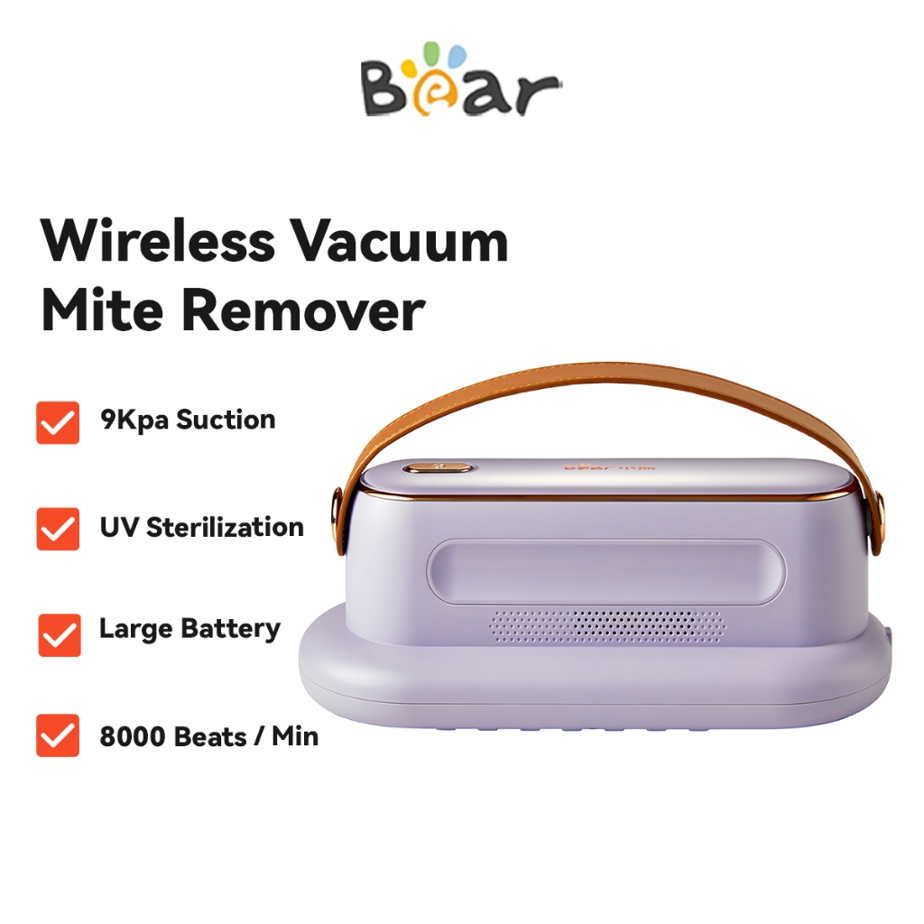 Bear Cordless Dust Mite Vacuum Cleaner Handheld Mite Sensors for Bed ...