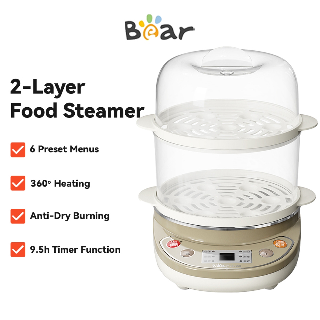 Bear Siomai Steamer Electric Egg Boiler Siopao Steamer 2-Layer ...
