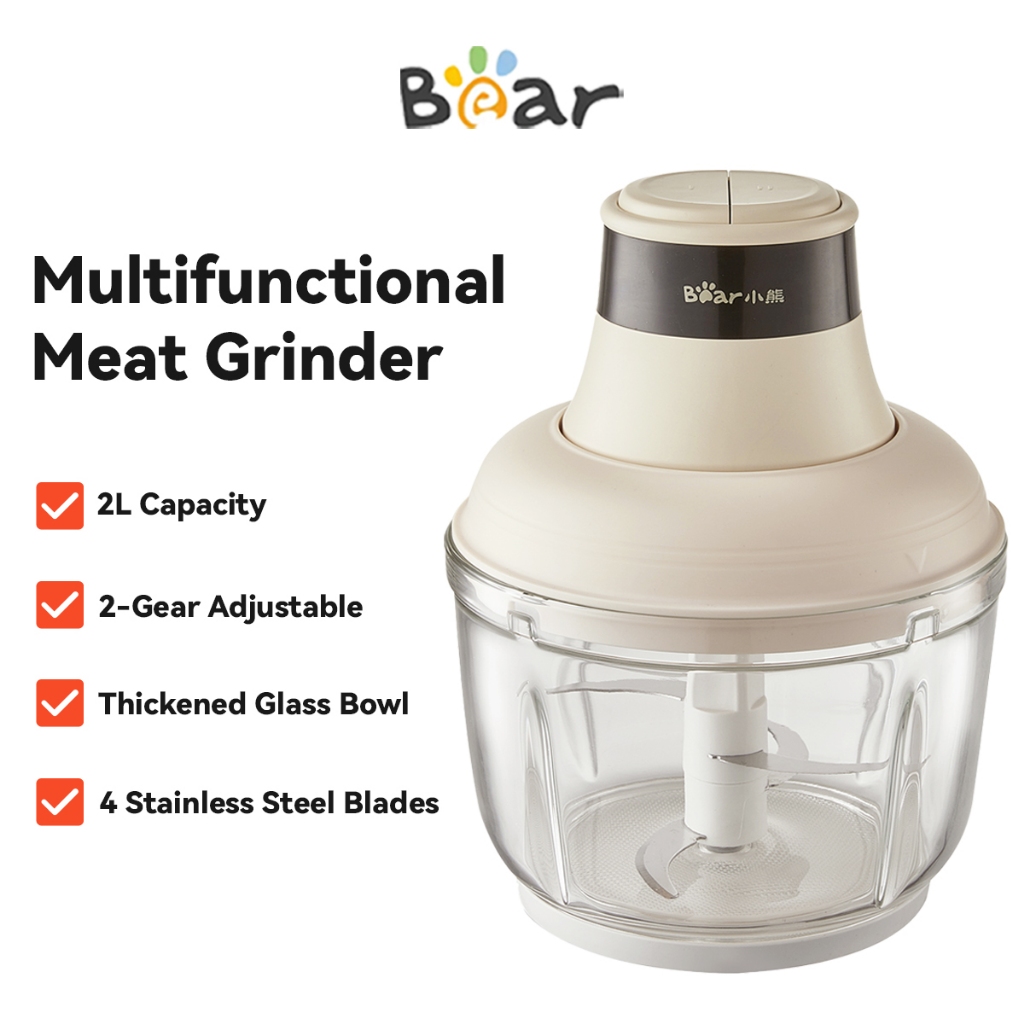 Bear Blender Heavy Duty Food Processor Electric Meat Grinder Heavy Duty ...