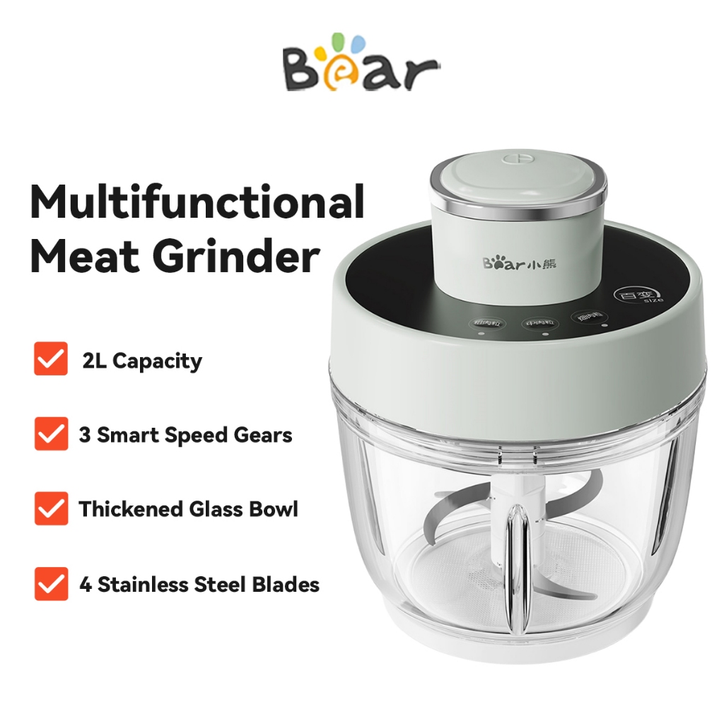 Bear Food Processor Electric Blender Heavy Duty Meat Grinder and ...