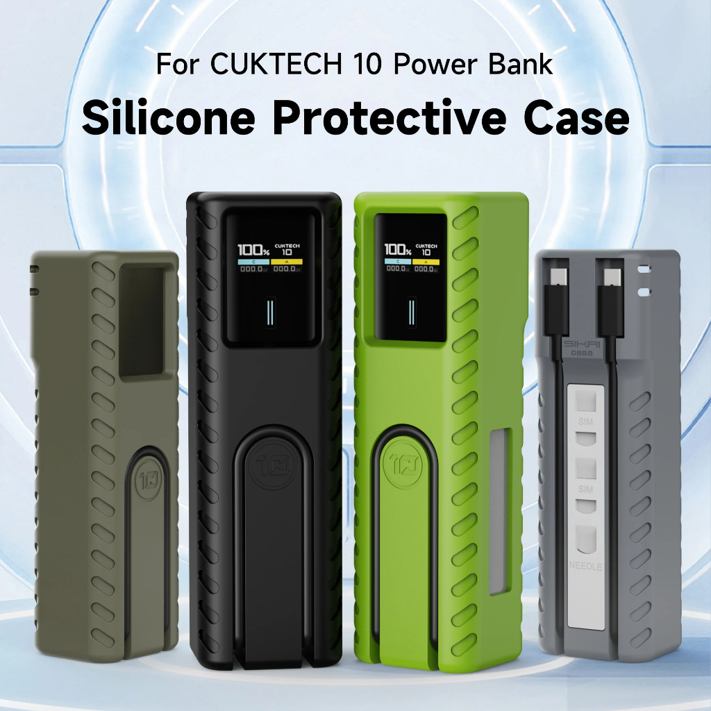 Silicone Case for CUKTECH No.10 Power Bank Fast Charger Anti-Lost Sim ...