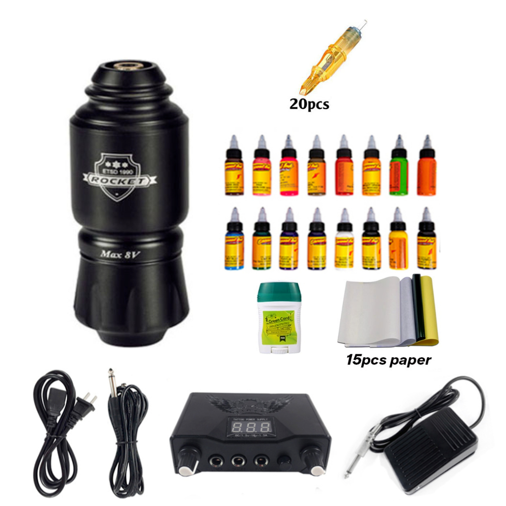Tattoo Machine Set Rocket Tattoo Machine Pen Type Complete Set | Shopee ...