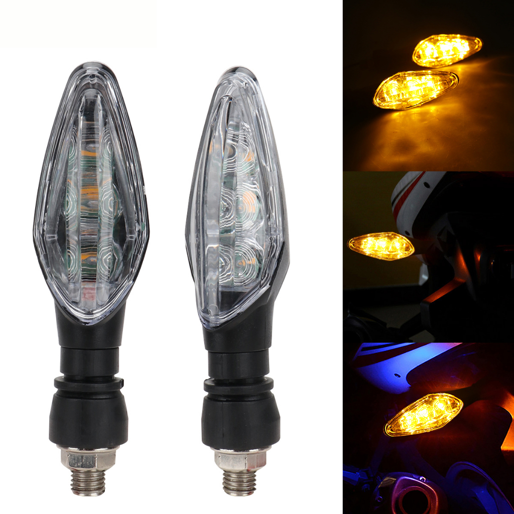 1 pair Motorcycle Turn Signal Amber Light Motorcycle Modified Light 24V ...