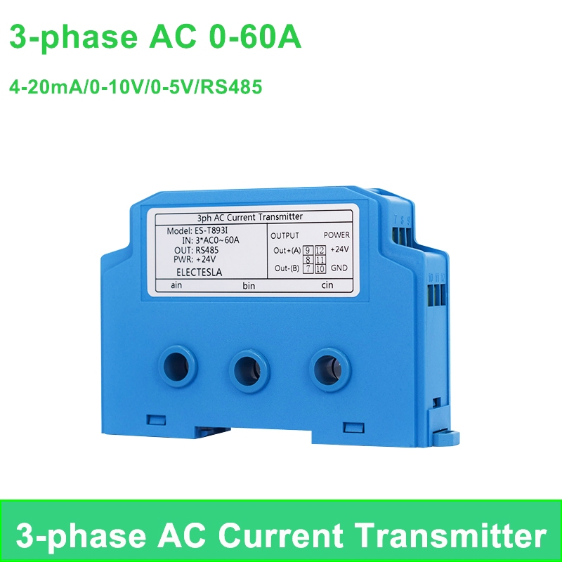 DC Analog Signal Converter Current Transmitter Three Phase Split Core ...