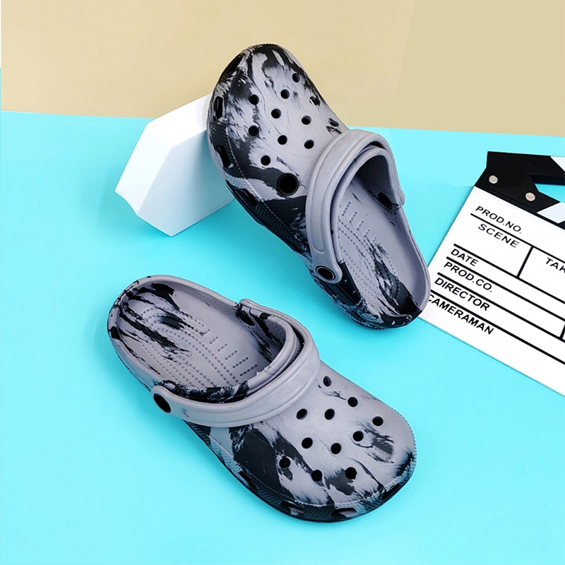 Zyshoes men clogs graphic tie dye beach unisex shoes breathable sandals ...