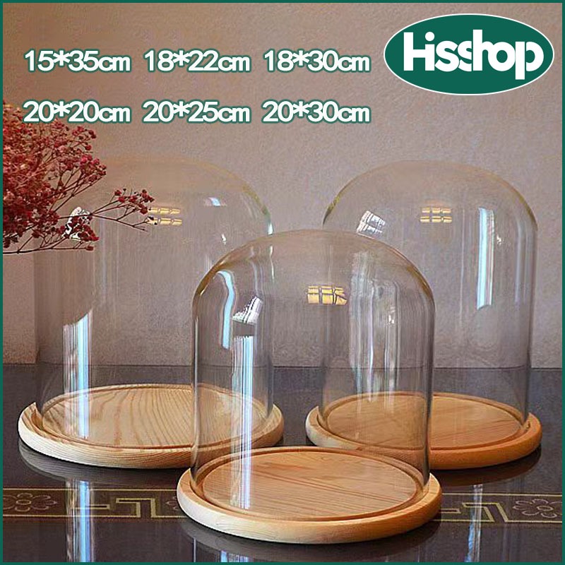 A big Glass dome,18cm 20cm 23cm 25cm Glass DOME DISPLAY CLOCHE BELL ...