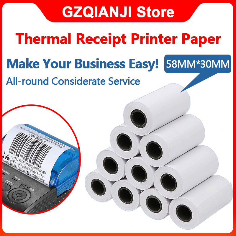 Paper POS Thermal Receipt Printer 58mm Printer 58x30mm Paper For Mobile ...