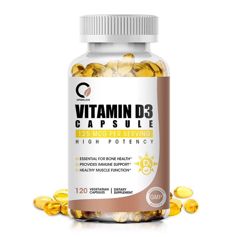 Orgeuos Vitamin D3 Capsule 125mcg Per Promote Bone Growth and Increase ...