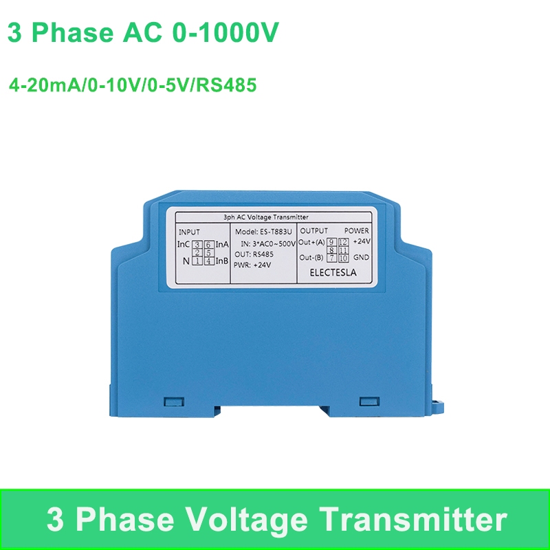 Three-phase AC Current Voltage Transmitter AC 220V 380V 500V Isolated ...