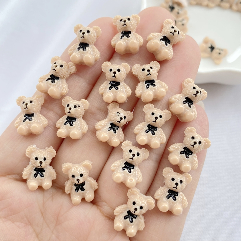 Resin Nail Decoration Accessories, Cartoon Pattern Bow Bear, Used for ...