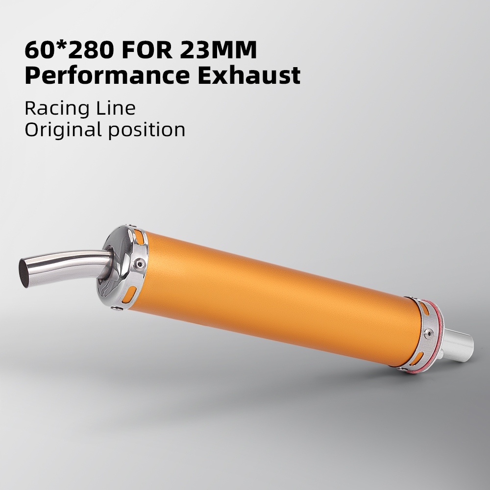 "60 * 280 Exhaust Pipe 23mm Modified Straight-through Universal Tail ...