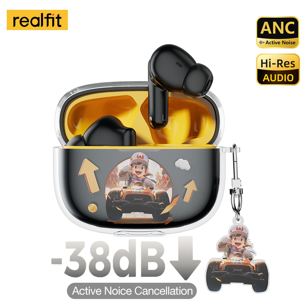 Realfit F3 ANC Bluetooth Earphone -38dB Noise Cancelling Tws Earbuds ...